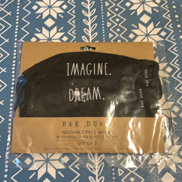 Rae Dunn | Accessories | Rae Dunn Face Masks Dream Imagine So Soft With ...